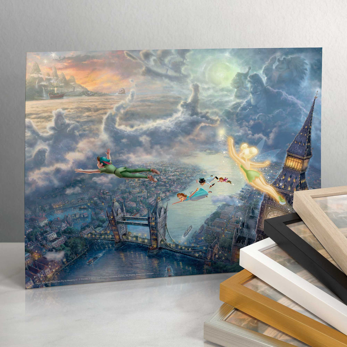 Tinker Bell and Peter Pan Fly to Neverland - 11" x 14" Ar...